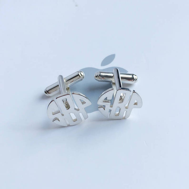 Circle Monogram Cufflinkpersonalized Wedding Cufflinksgroom - Etsy