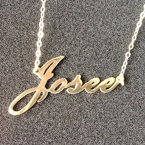 JULIA Style Name Necklaces 18K Gold Plated Custom Celebrity Jewelry ...