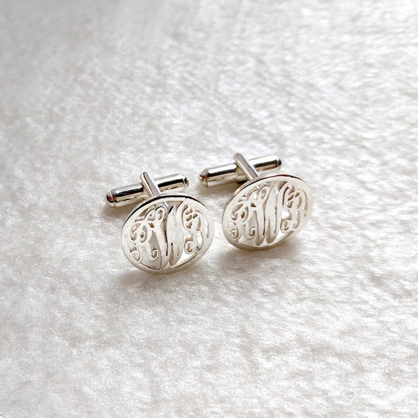 Gold Men Cufflinks,monogram Initials Cufflinks,personalized Circle ...
