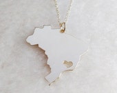Custom France Necklacebrazil Map Necklaceokinawa - Etsy