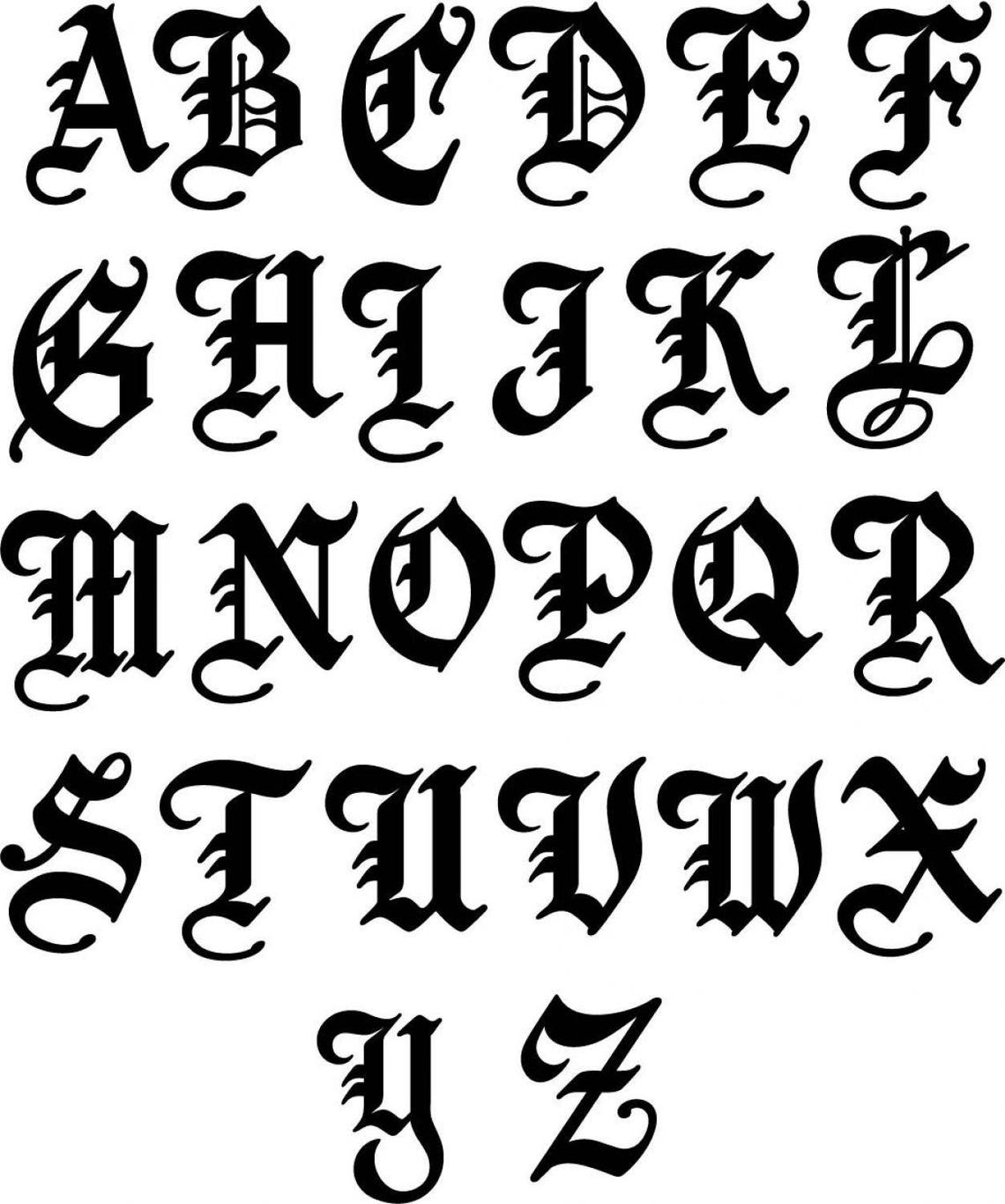 Old Englist Heart Shaped NecklaceOld English Initial | Etsy