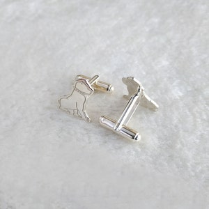Custom Dog Portrait Cufflinks,dog Cufflinks,custom Pet Cufflinks Silver ...