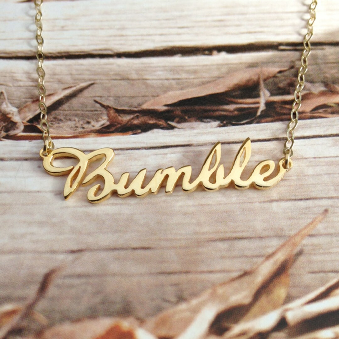 Gold Name Necklaces, Sterling Silver Nameplate Chains Name Pendant ...