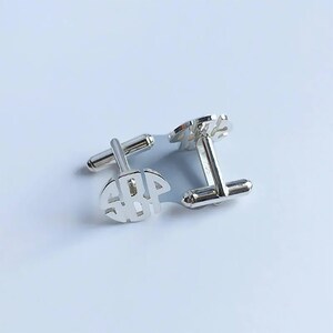 Circle Monogram Cufflink,personalized Wedding Cufflinks,groom Wedding Cufflinks,3 Initials ...
