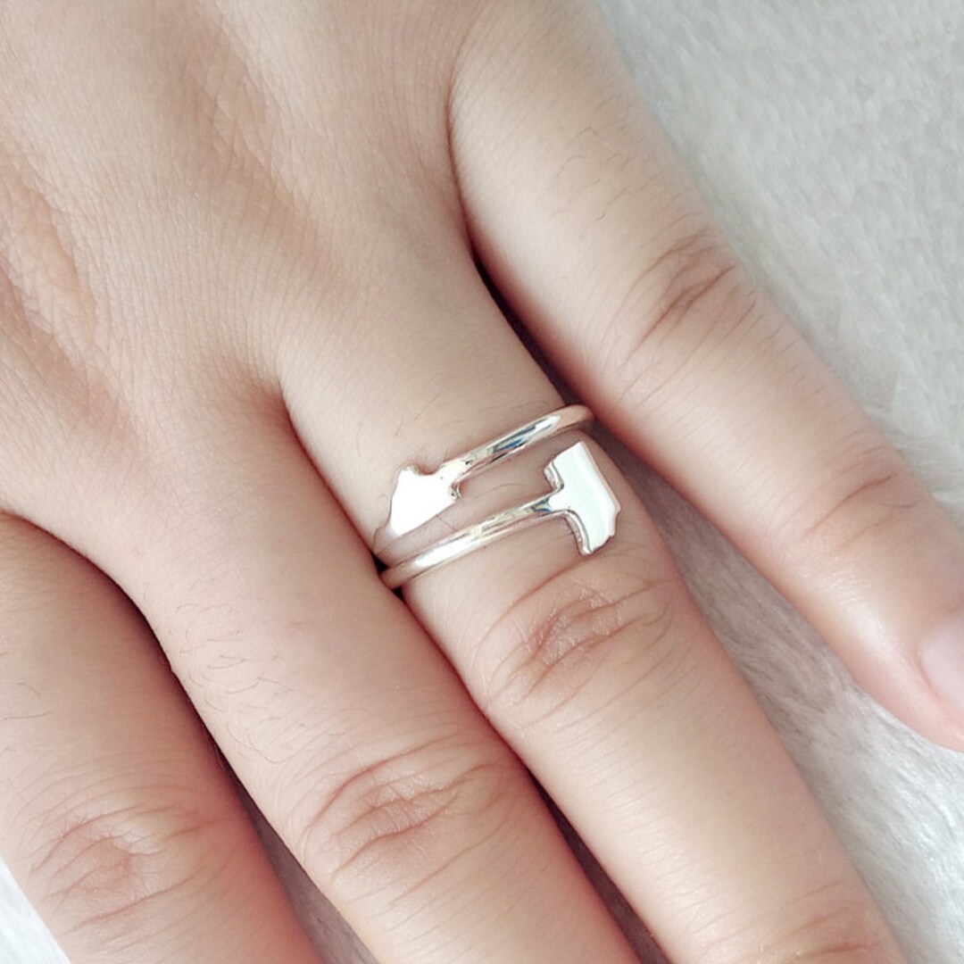 Friendship Ring,two States Ring,personalized Any States Ring,best ...