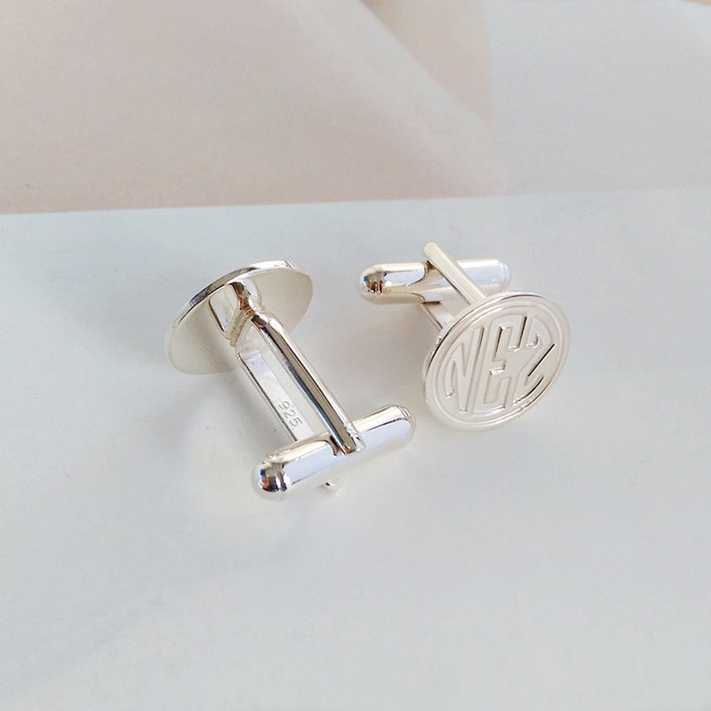 Circle Initials Cufflinks,personalized Wedding Cufflinks,groom Wedding ...