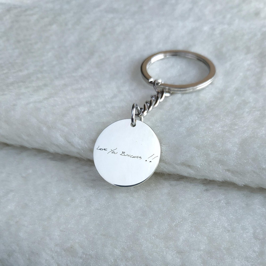 Signature Kechain,ecg Keychain,personalized Heartbeat Keychain,beating ...