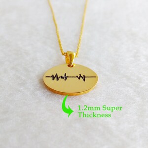 ECG Necklace,personalized Heartbeat Necklace,beating Heart Pulse ...