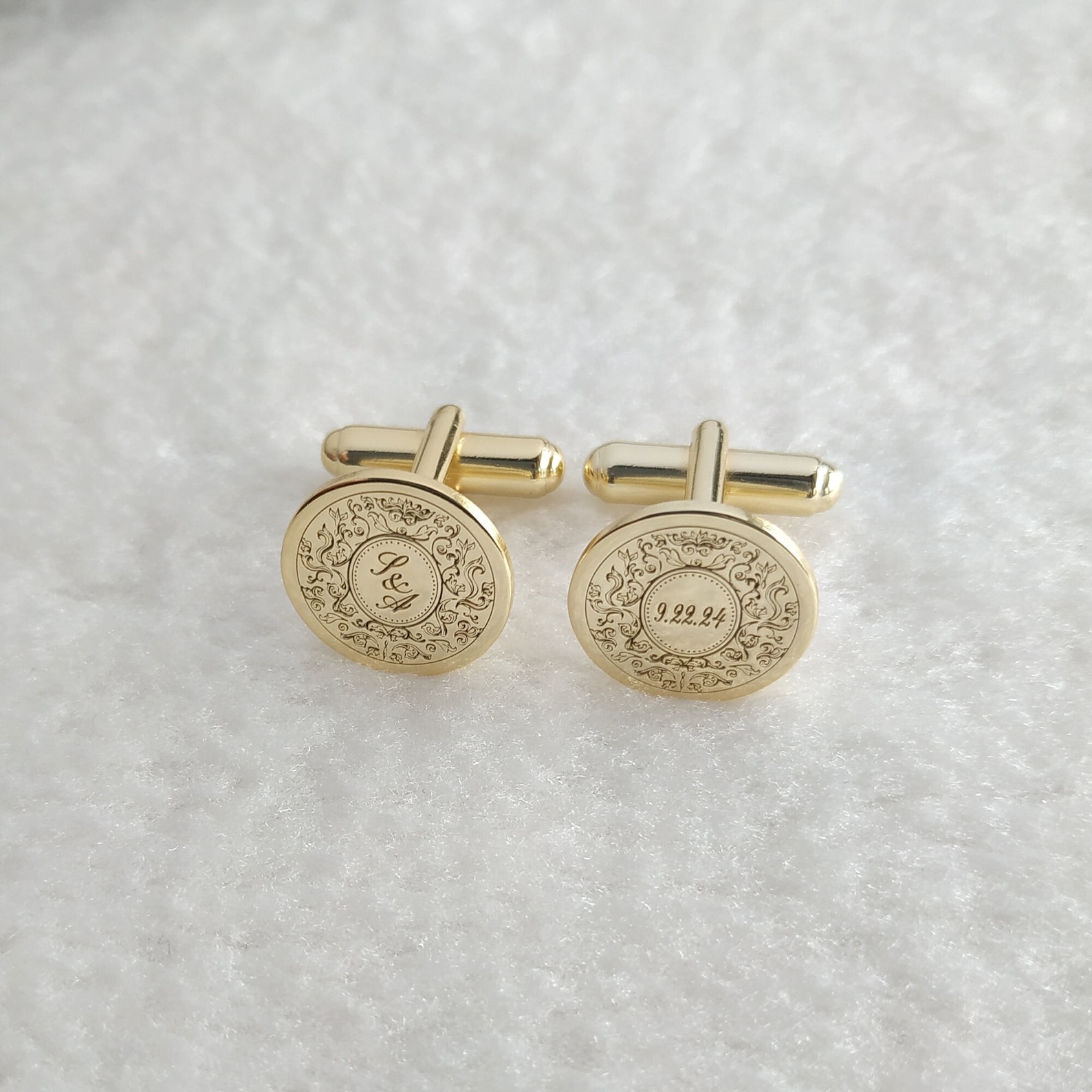 Special Logo Cufflinks,wedding Initials Date Cufflinks,wedding Logo ...