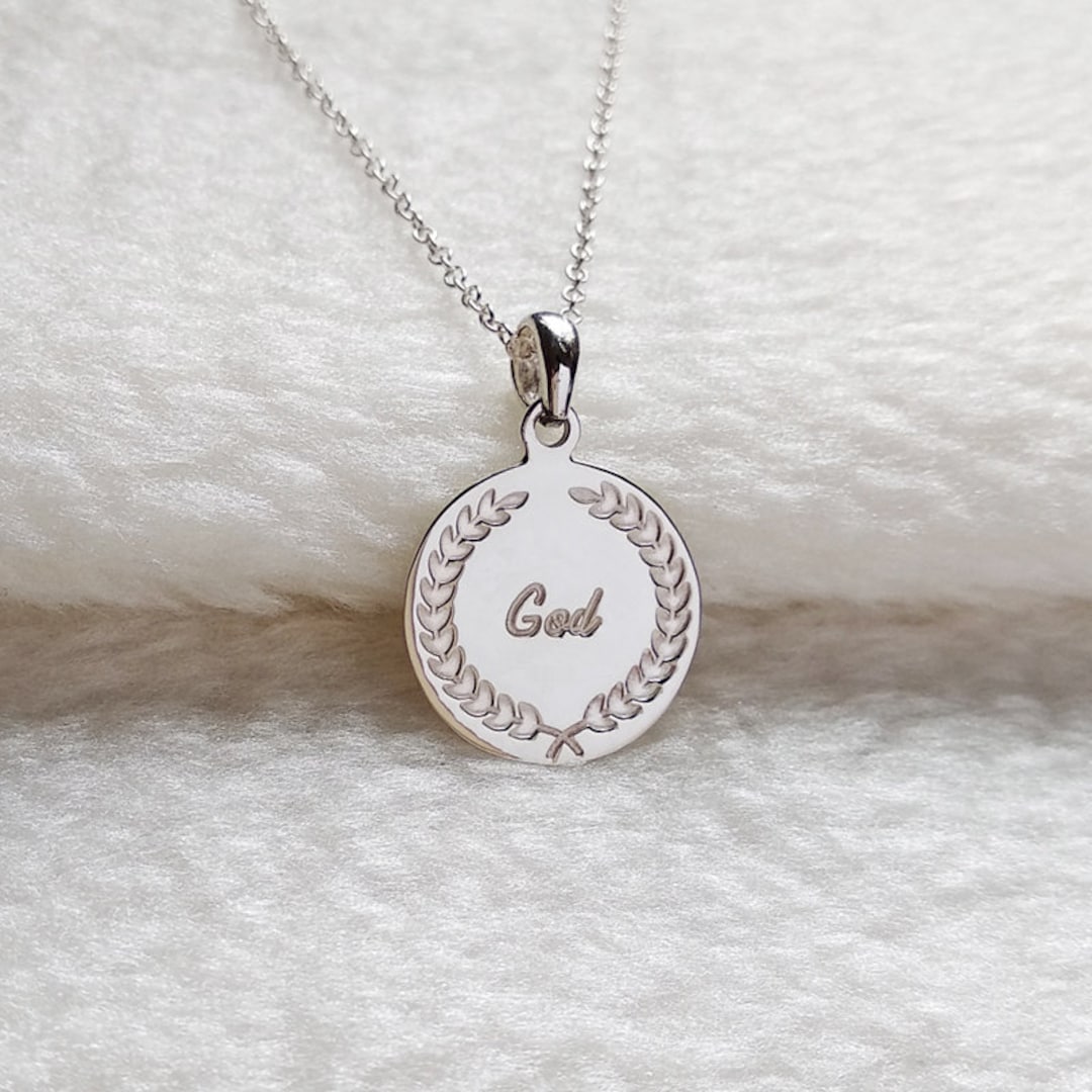 God Bless Necklace,personalized God Necklace,god Bless You Necklace,god ...