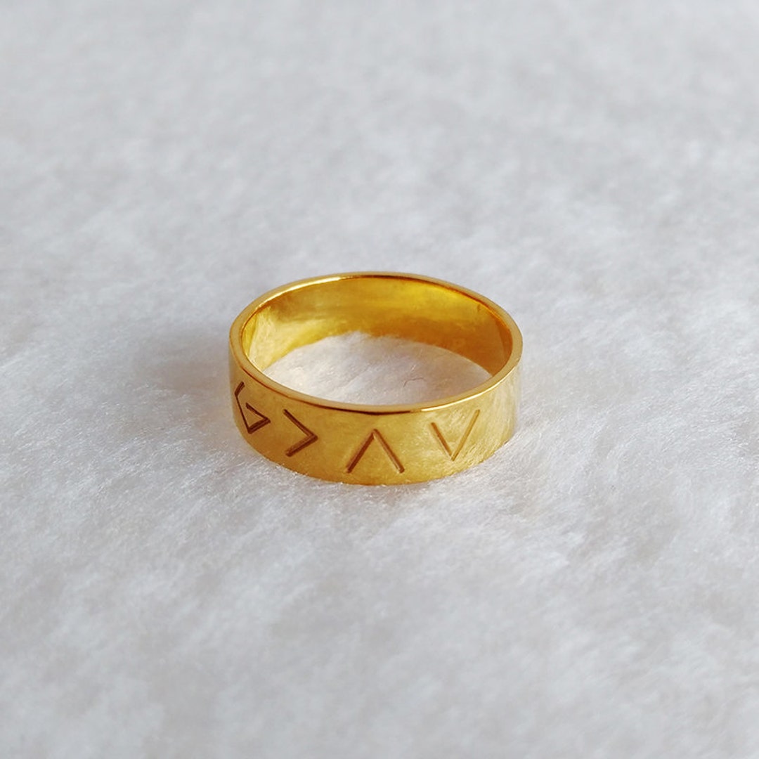 Engraved Christian Ring Gold,god is Greater Than the Highs and Lows ...