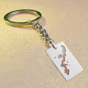 Okinawa Map Shaped Keychain,personalized Map Keychain,custom Any ...