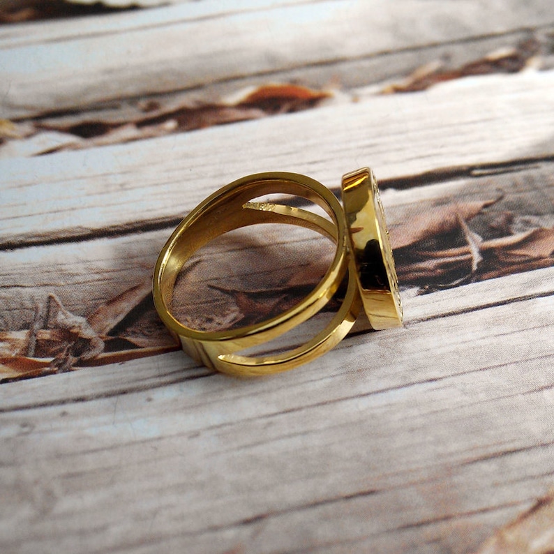 Engraved Monogrammed Ringgold Monogram Ringpersonalized Name - Etsy