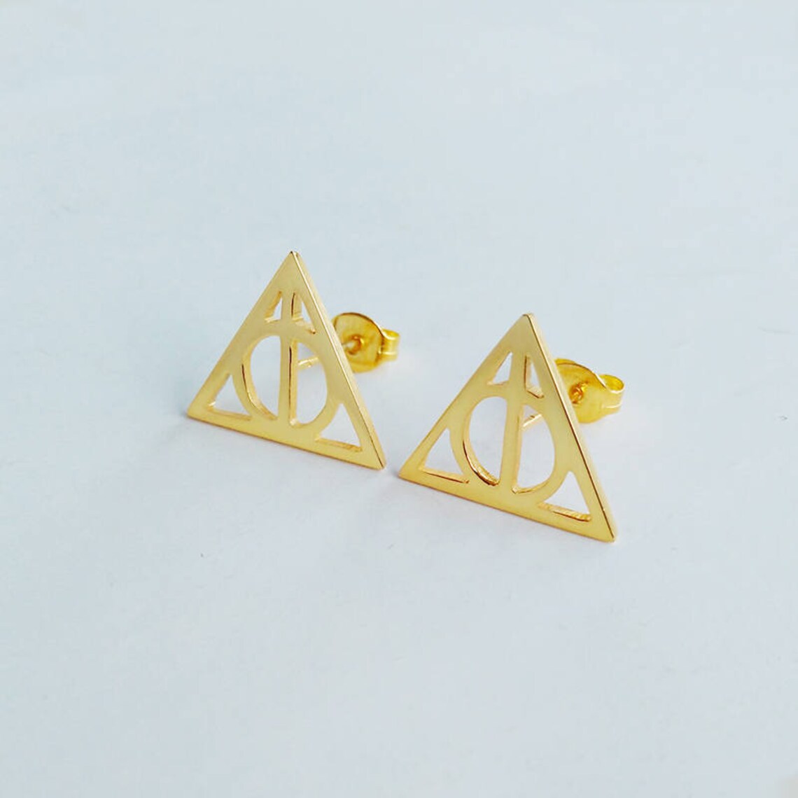Circle Monogram Earrings,triangle Shaped Earrings,personalize Monogram ...