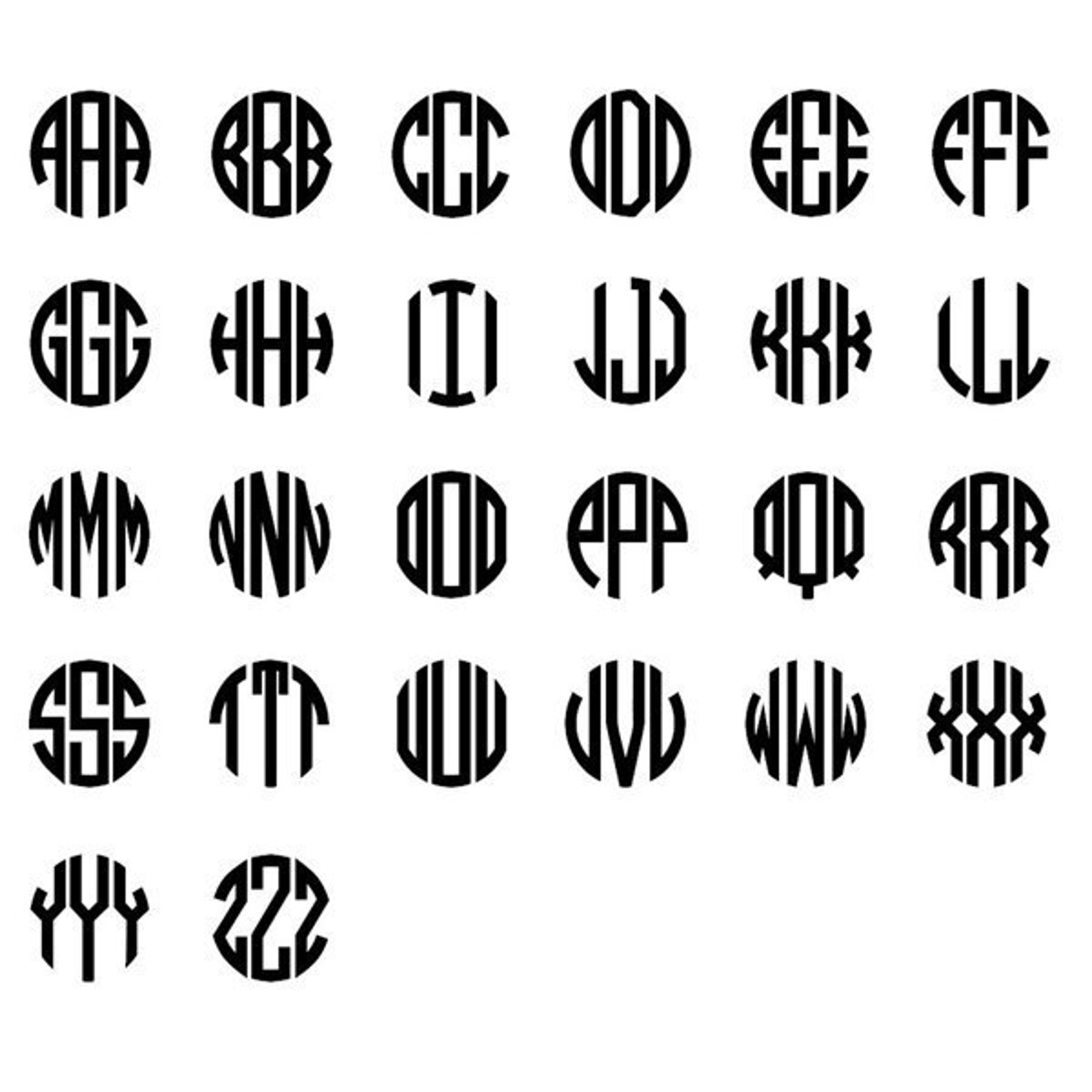 Block Monogram Necklace,rose Gold Monogram Necklace,personalized ...