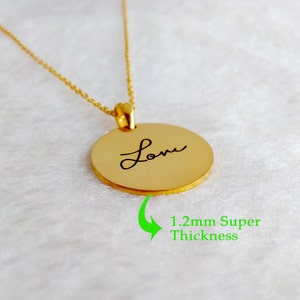 Personal Signature Necklace,personalized Handwriting Necklace,gold ...