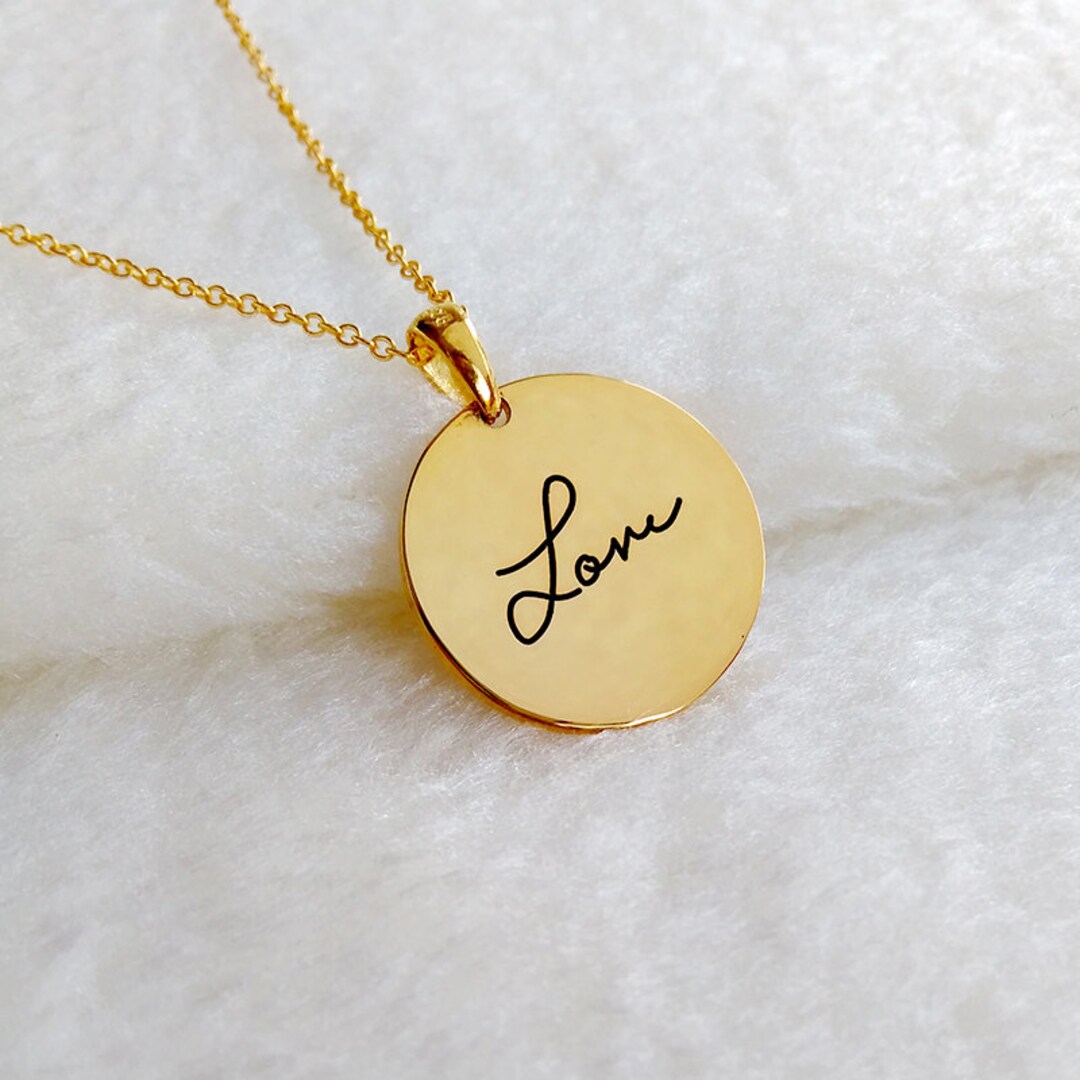 Personalized Handwriting Necklace,gold Signature Necklace,personal ...