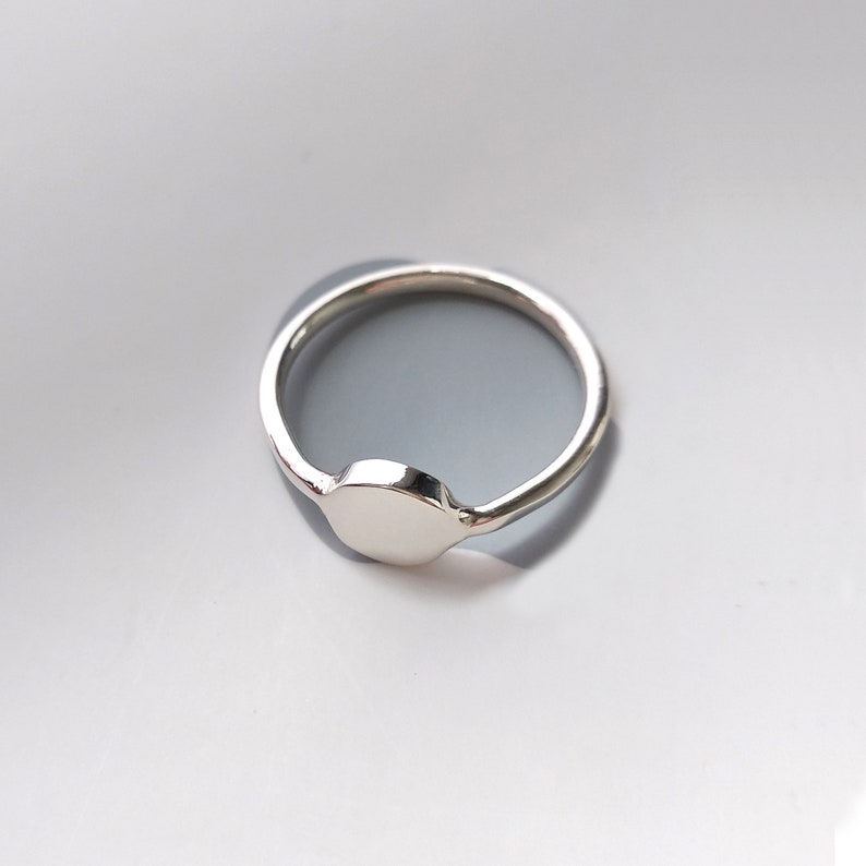 Personalized Disc Ring,circle Disc Ring,engraved Any Initials Ring,one ...