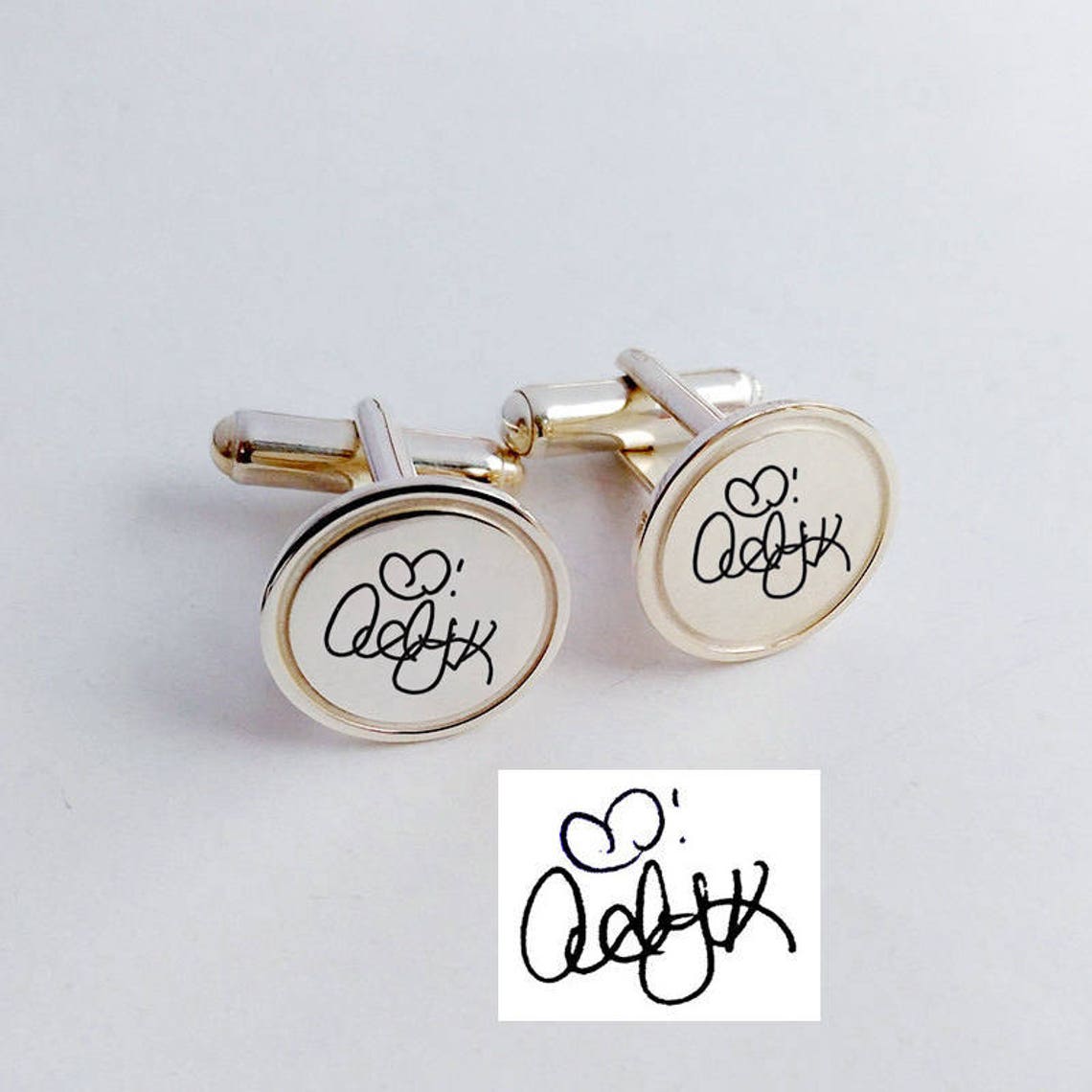 Signature Cufflinks,handwriting Wedding Cufflinks,personalized ...
