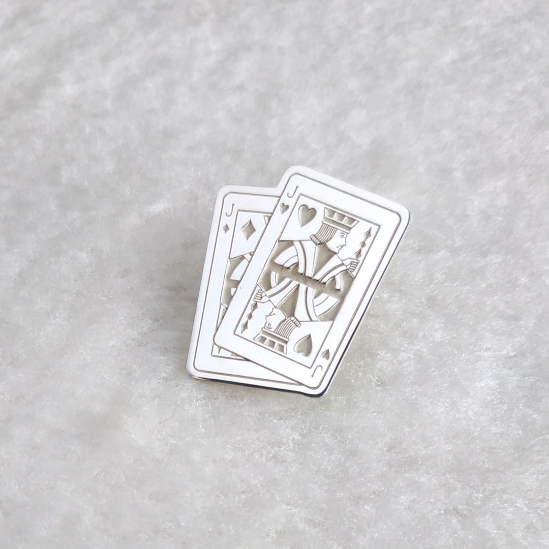 Jack of Hearts Lapel Pins,custom Playing Cards Lapel Pins,queen of ...