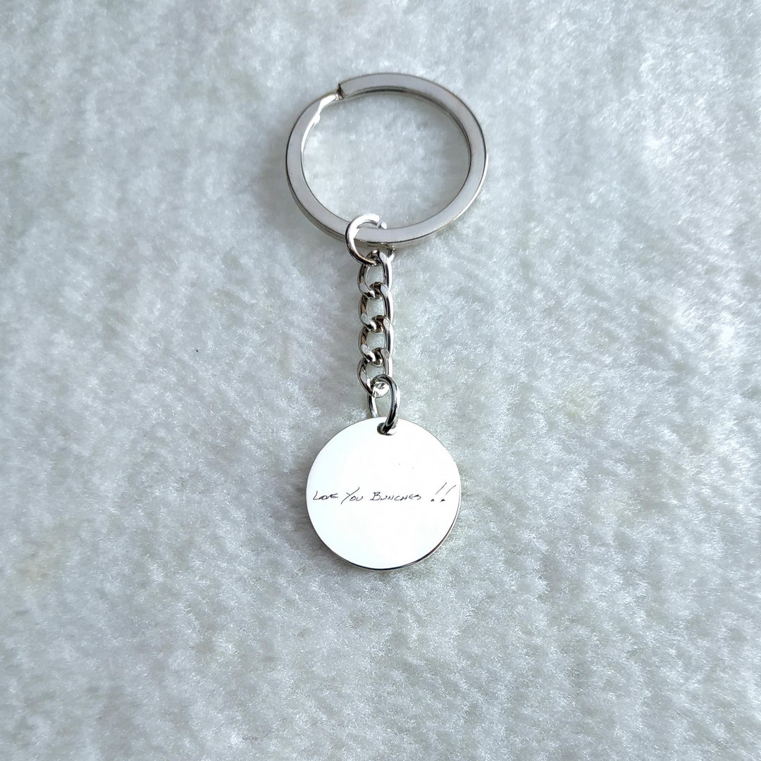 Actual Handwriting Keychain,beating Heart Pulse Keychain,signature ...