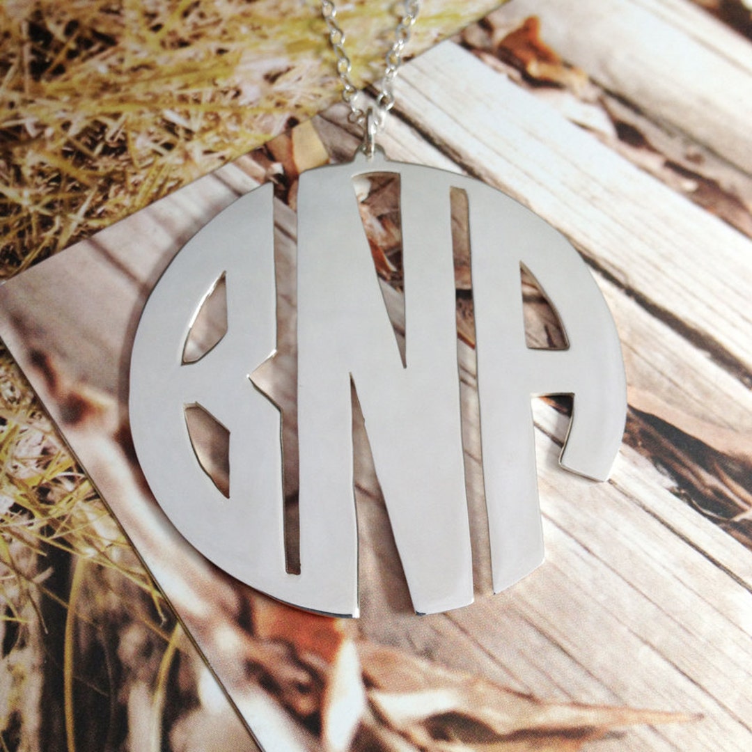 3 Initial Monogram Necklace,personalized Monogram Necklace,monogram ...