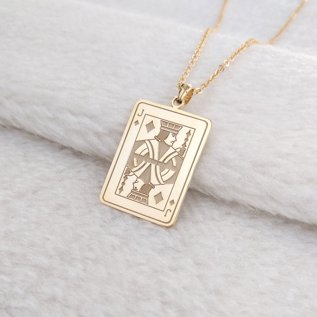 Jack of Diamonds Necklace,jack of Spades Necklace,seven of Hearts ...