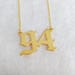 Personalized Two Number Necklace,birth Year Necklace,old English Number ...