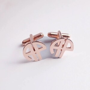 Three Initials Monogram Cufflinks,personalized Wedding Cufflinks,monogram Cufflink,groom Wedding ...