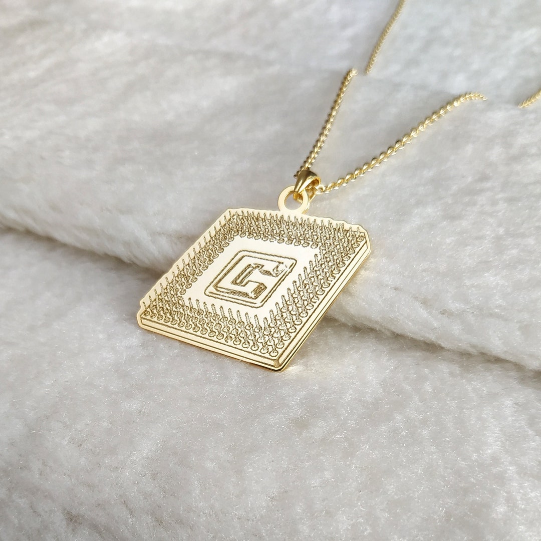 CPU Necklace,cpu Processor Necklace,integrated Circuit Necklace ...