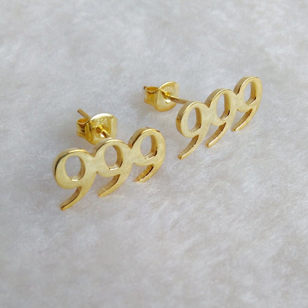 Number Stud Earring,custom Number Earring,personalized Earrings,initial ...