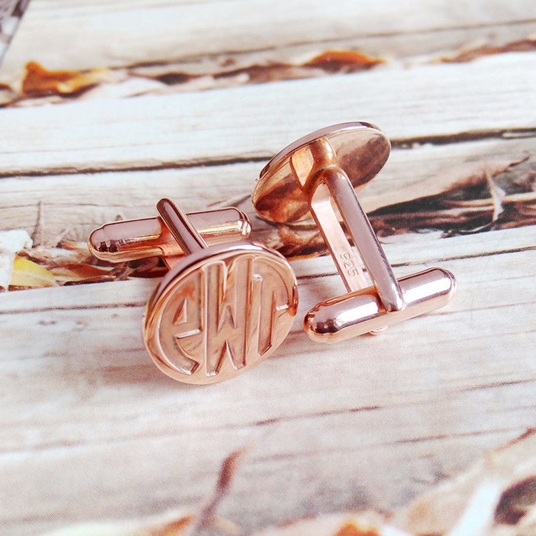 Rose Gold Wedding Cufflinks,groom Wedding Gift,personalized Cufflinks ...
