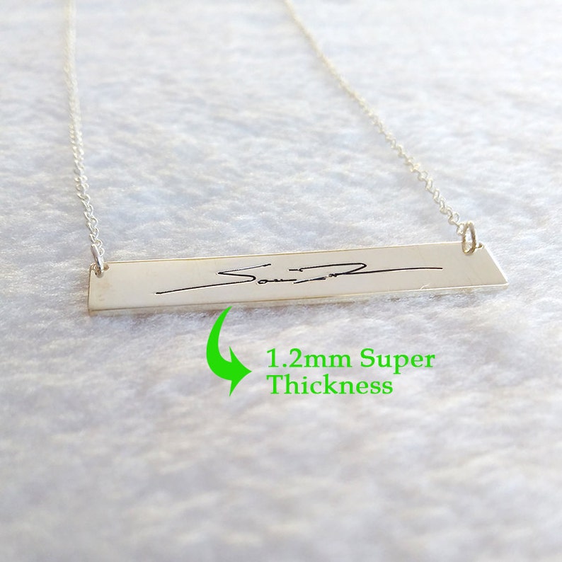 Signature Necklace SilverPersonalized Silver Handwritting | Etsy