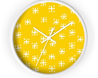 Yellow wall clock | Etsy