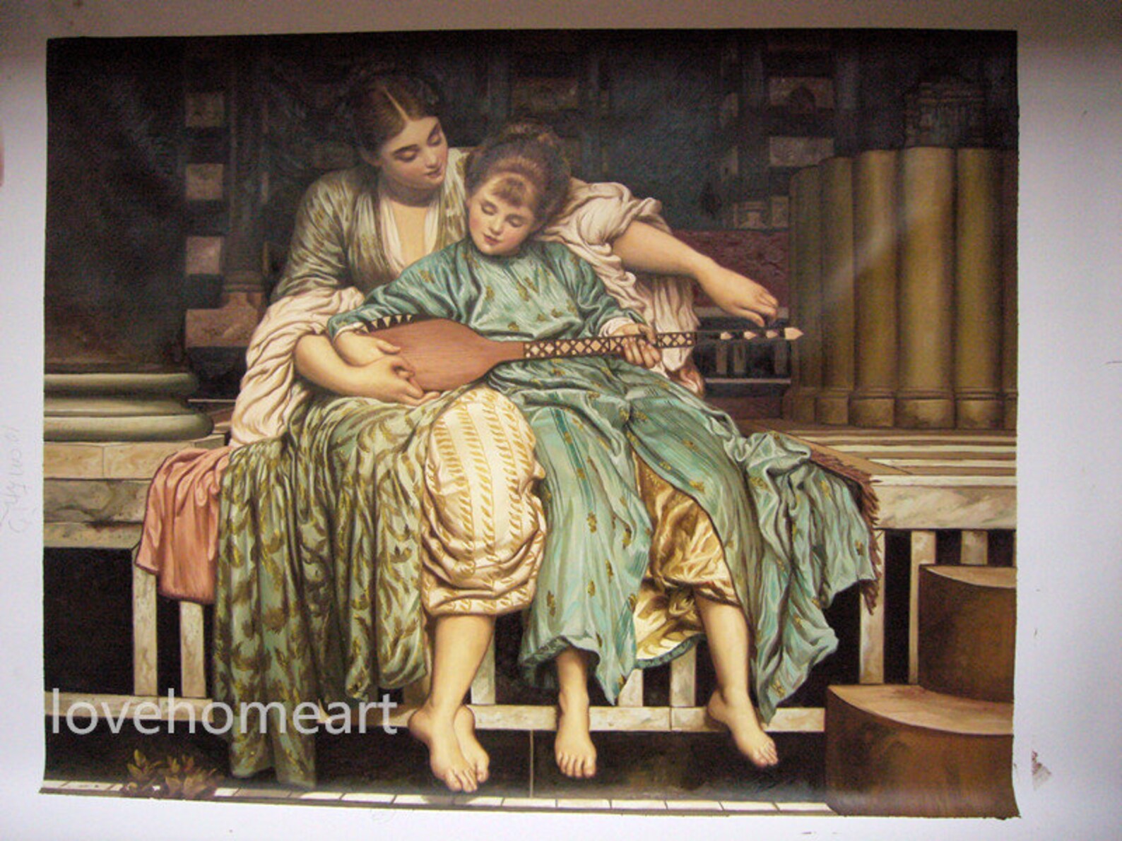 100%handpainted Lord Frederick Leighton Music Lesson Oil - Etsy