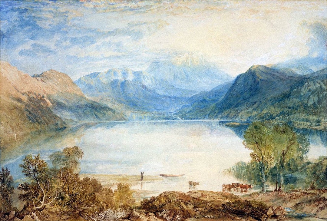 Hand Painted J. M. W. Turner Paintings Mountain Landscape Joseph ...