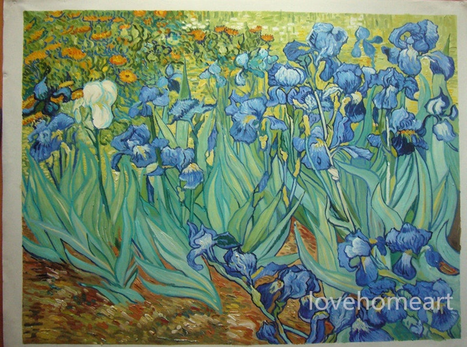 Irises Vincent Van Gogh Hand-painted Oil Painting - Etsy