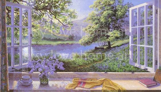 Handpainted Landscape Oil Painting Reproduction Window With - Etsy