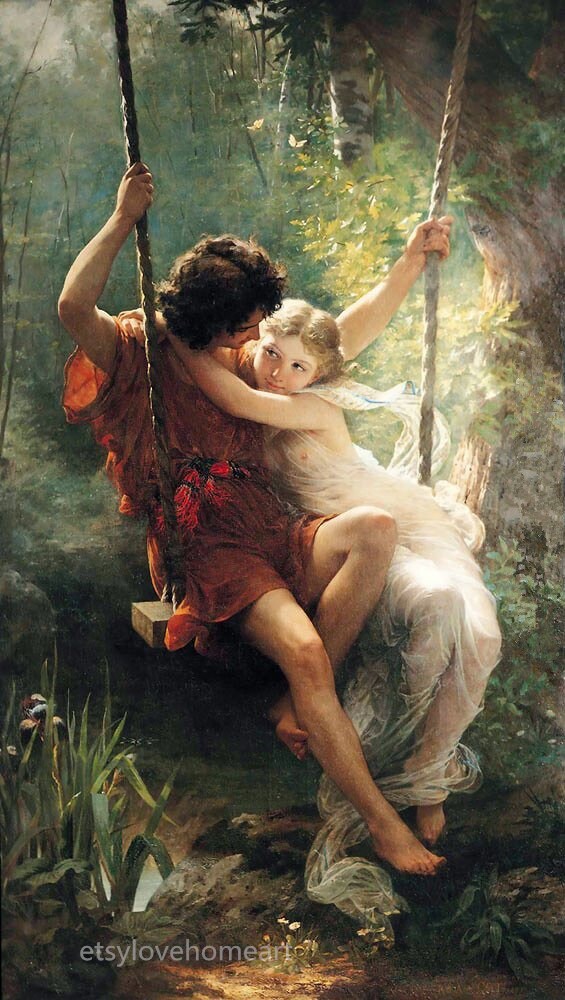 Springtime - Pierre Auguste Cot Hand-painted Oil Painting Reproduction ...