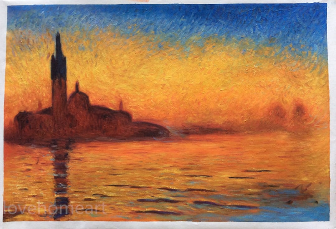 Large Twilight Venice Claude Monet
