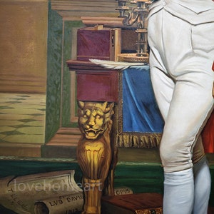 Handpainted the Emperor Napoleon in His Study at the Tuileries, 1812 by ...