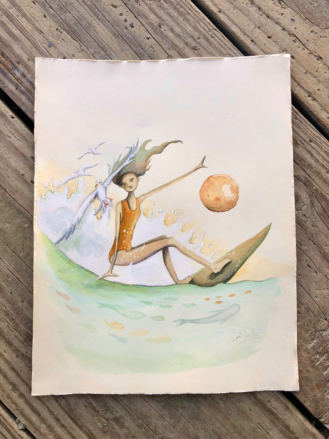 Original Surf Painting by Lea Wells - Etsy