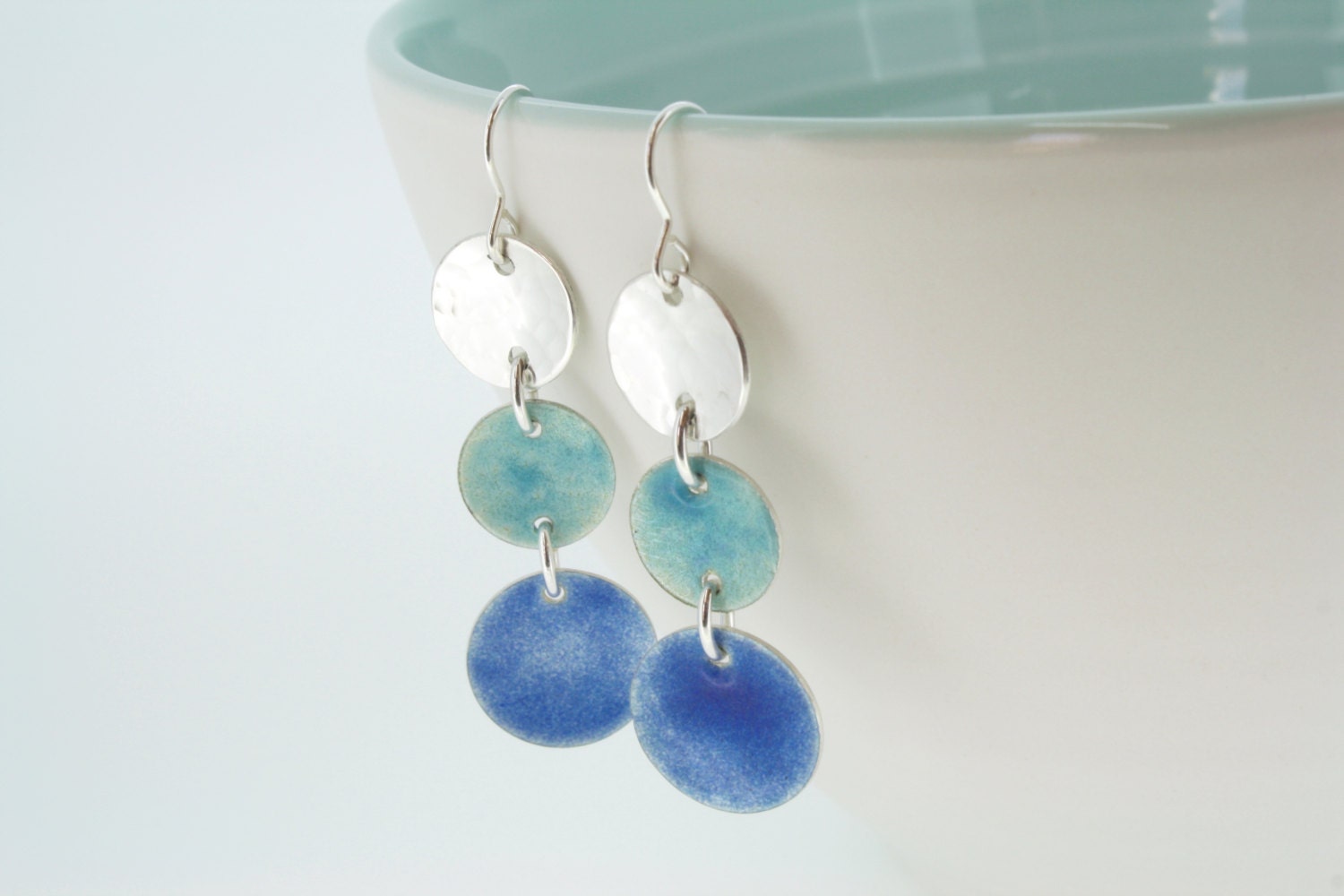 Gift for Friend Blue Seaside Shades Earrings Mother's - Etsy