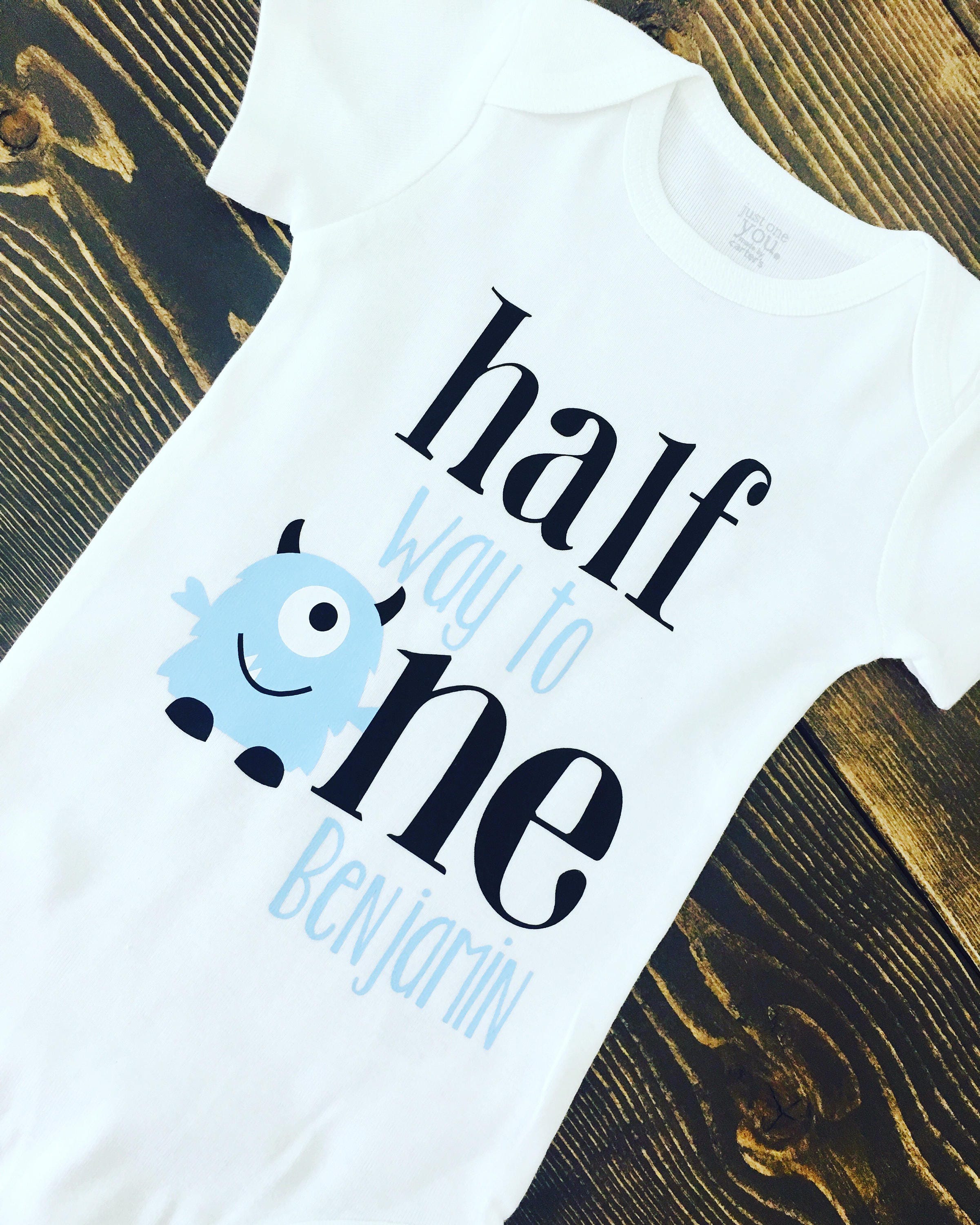 Half way to one. Baby boy half birthday. Birthday boy. Baby | Etsy
