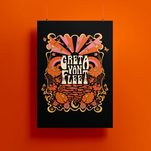 Retro GVF Poster Black - Etsy