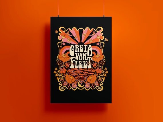 Retro GVF Poster Black - Etsy