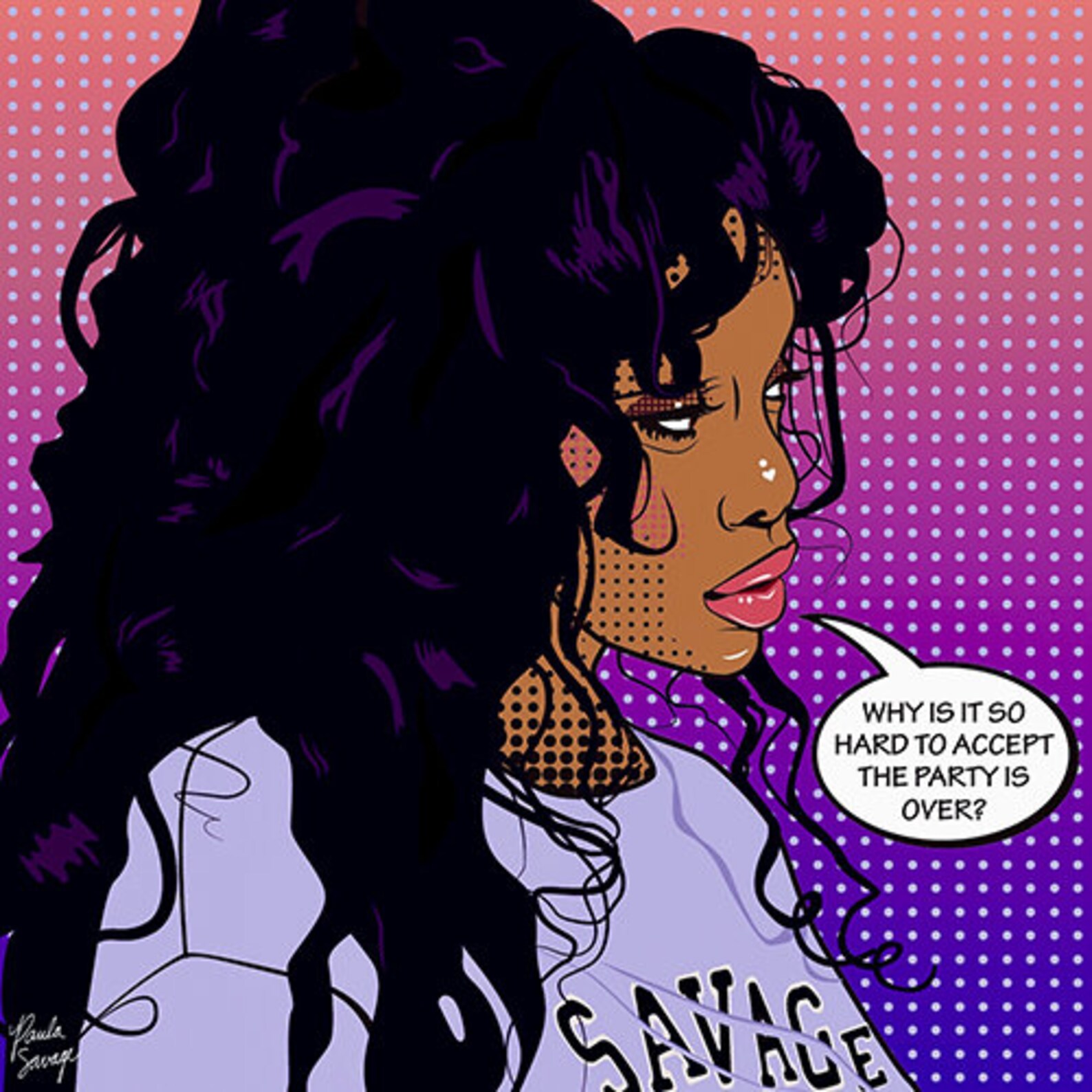 SZA / Drew Barrymore Art Print Comic - Etsy