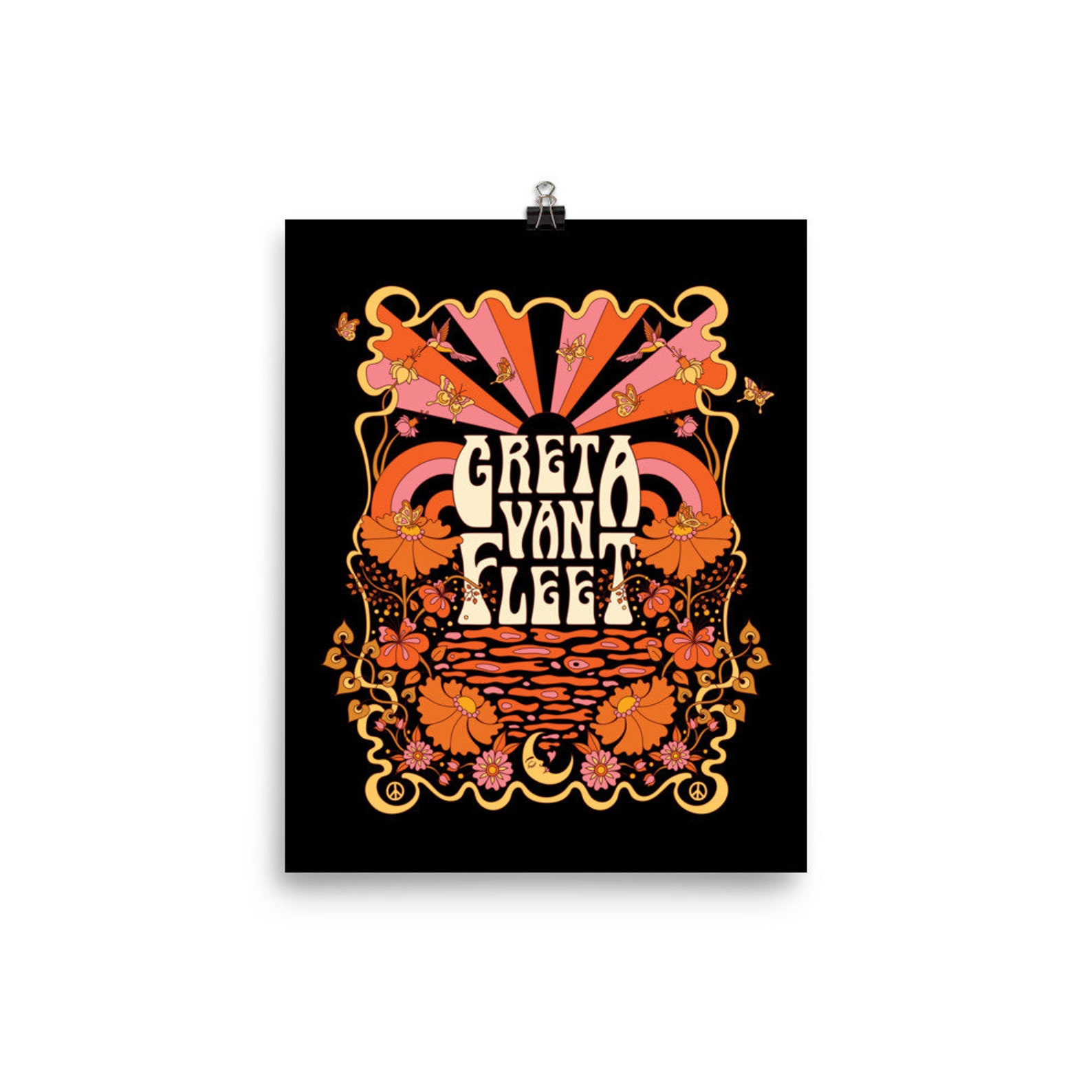 Retro GVF Poster Black - Etsy