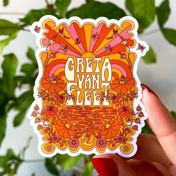 Retro Greta Van Fleet Sticker - Etsy