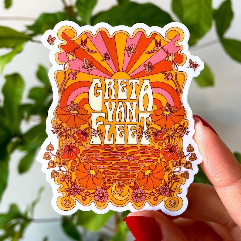 Retro Greta Van Fleet Sticker - Etsy